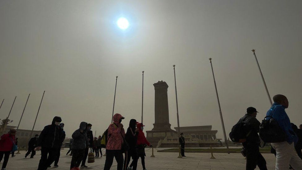 Why has the sun turned blue in Beijing? - BBC Newsround