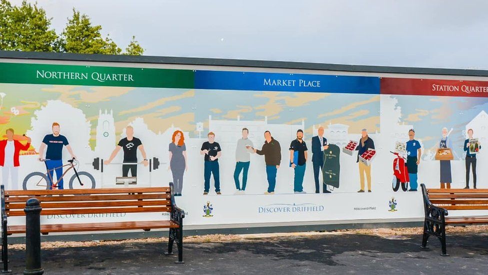 Driffield mural divides opinion over lack of diversity - BBC News