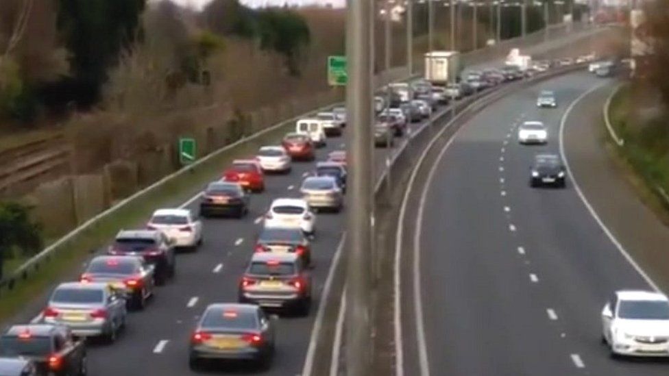 A55 Posthouse roundabout relief road plan to ease traffic - BBC News