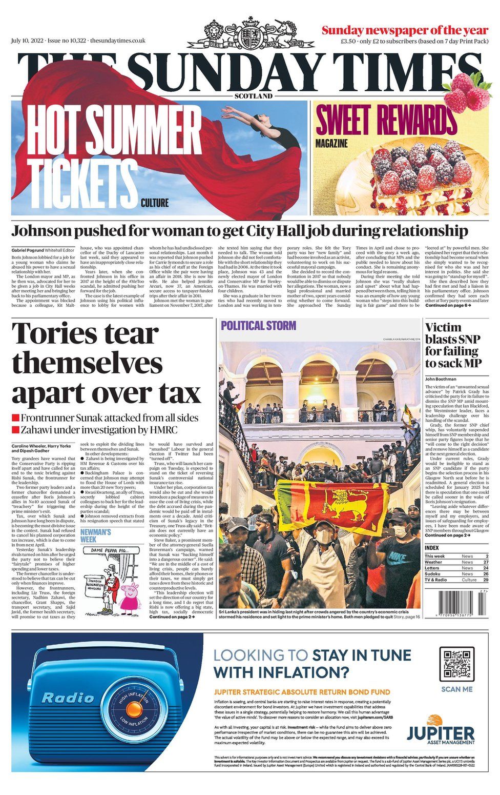 Scotland's papers: PM candidates in tax row and 'TRNSMELT' - BBC News