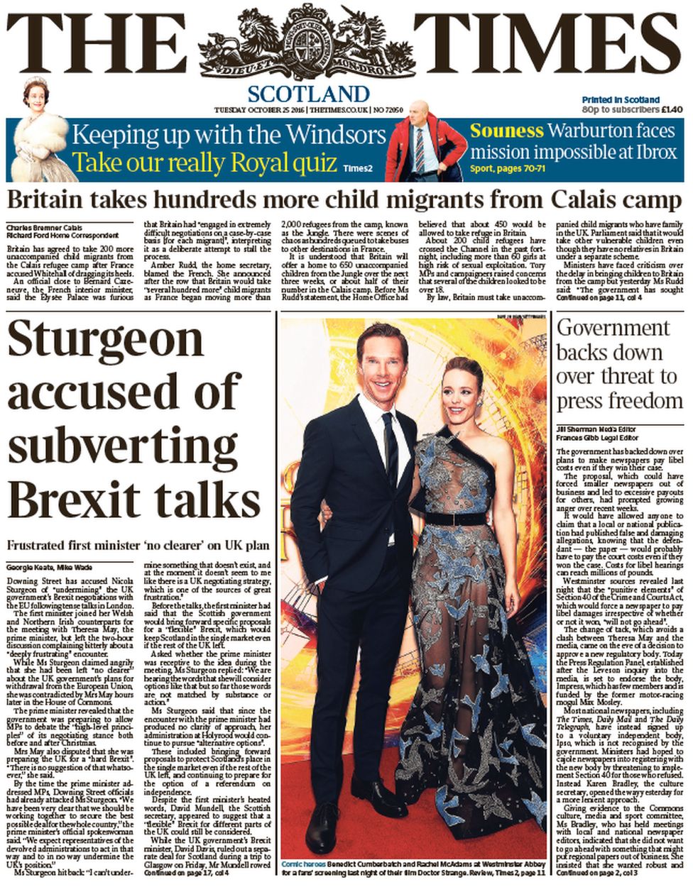 Scotland's papers: Brexit talks and officers 'left for dead' - BBC News