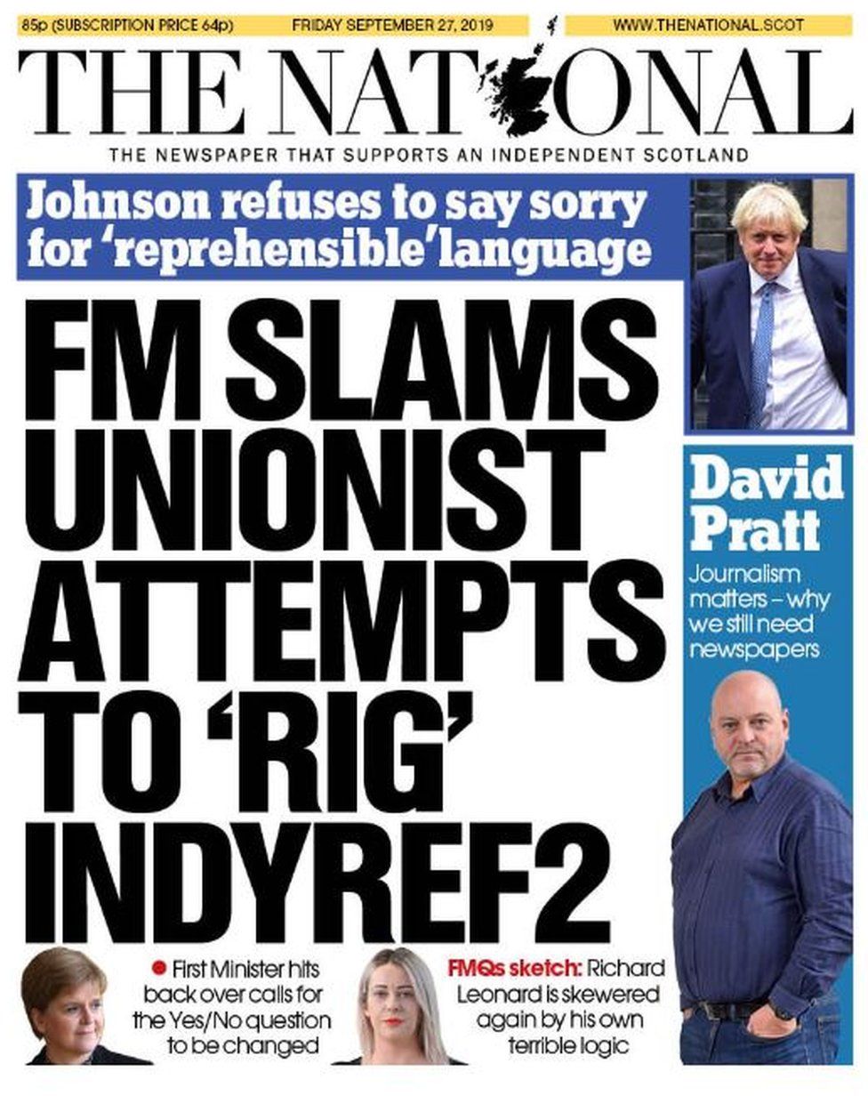 Scotland's papers: 'Deliver Brexit or face riots' claim senior Tories ...