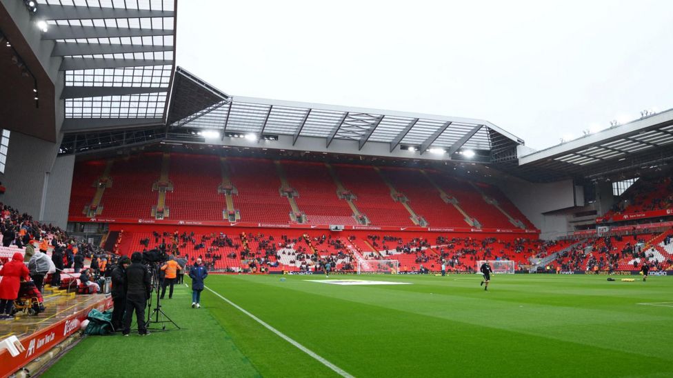 Liverpool: Anfield Road Stand upper tier open for Man Utd match - BBC Sport