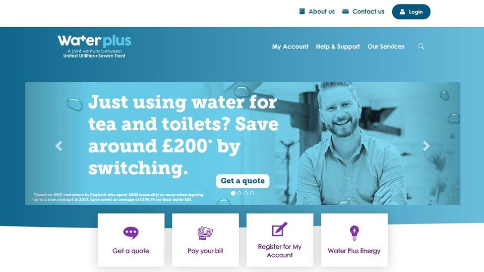 Water Plus sends customer bill for £16,584 - BBC News