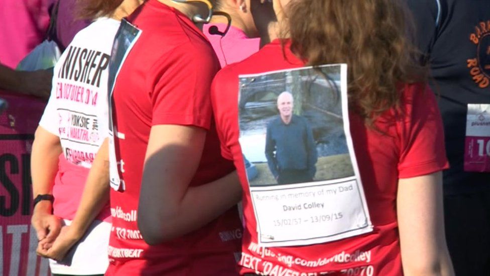 Yorkshire Marathon's applause for runner David Colley - BBC News