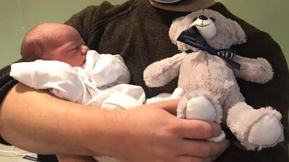 Poppy is first baby born at Wales' new £350m hospital in Cwmbran - BBC News