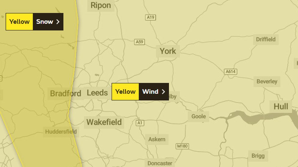 Storm Arwen: Yorkshire and Lincolnshire weather warnings in place - BBC ...