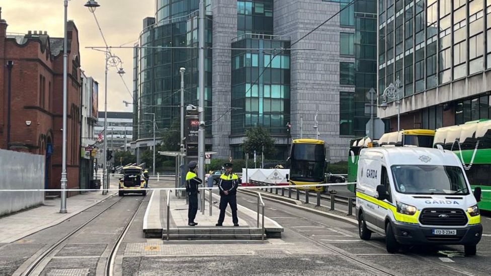 Dublin: Man dies after being struck by bus - BBC News