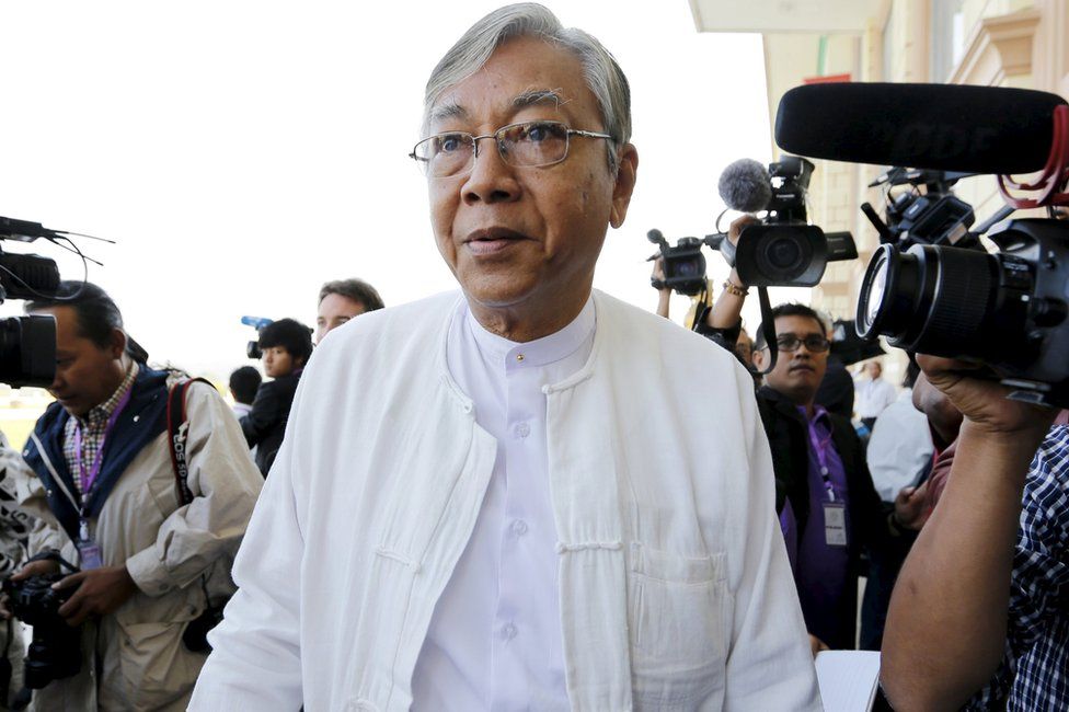 Myanmar elects Htin Kyaw as first civilian president in decades - BBC News