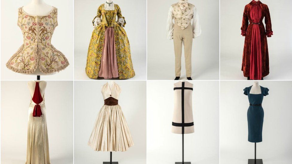Fashion's 100 objects exhibition in Bath - BBC News