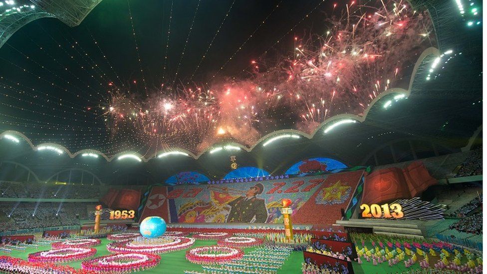 North Korea's cheerleading charm offensive - BBC News