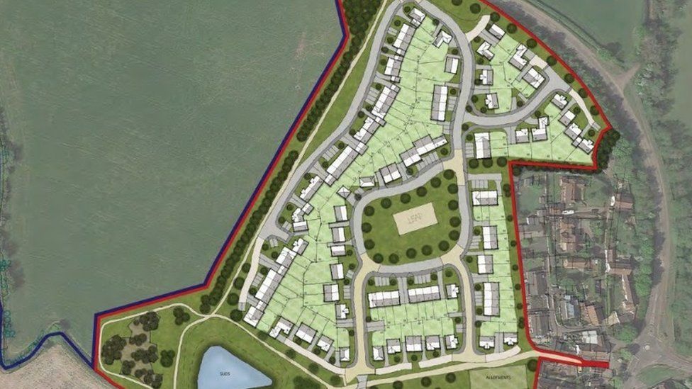 Taunton: Plans for 100 homes in Creech St Michael refused - BBC News