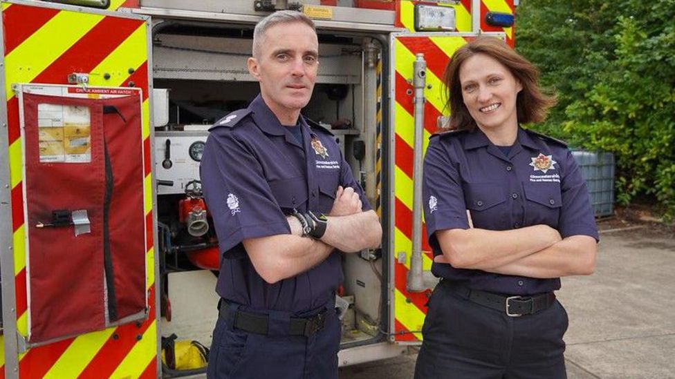 Gloucestershire Fire and Rescue Service get new navy uniforms - BBC News