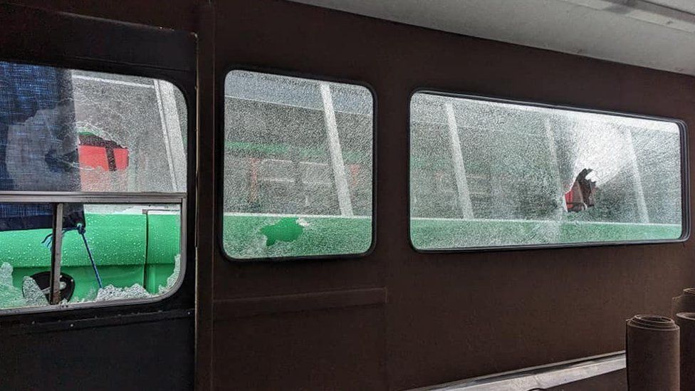Vandals cause £20k damage at Staffordshire old bus repair firm - BBC News