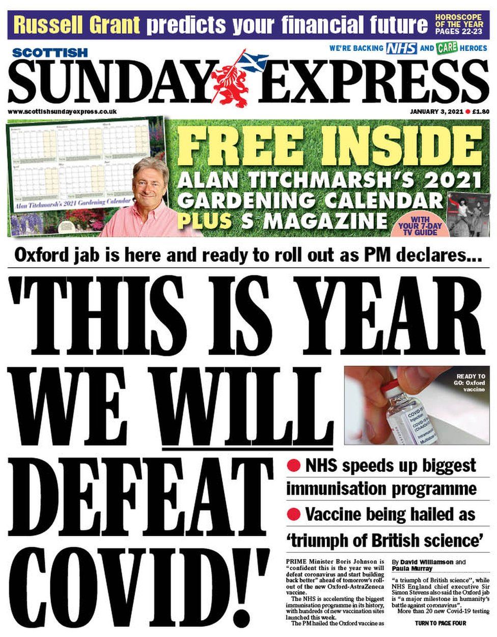 Scotland's papers: Covid's 'festive hangover' and vaccine hopes - BBC News