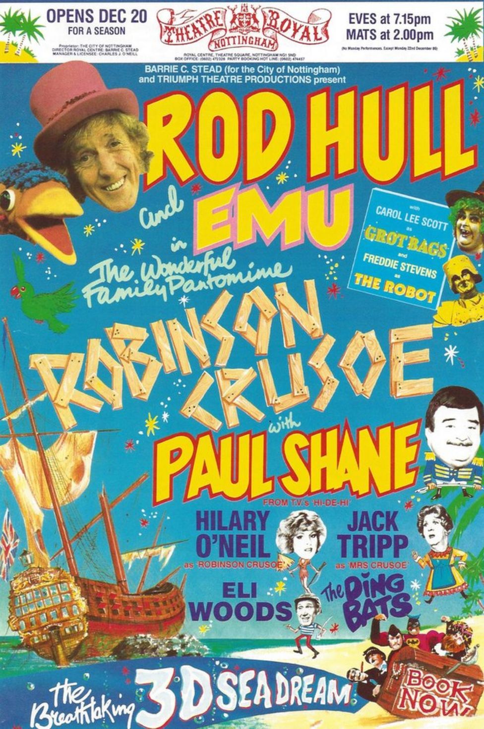 Emu, Grotbags and Hasselhoff: 150 years of panto posters - BBC News