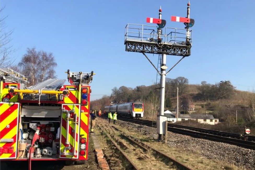 Eighty evacuated over train fire reports - BBC News