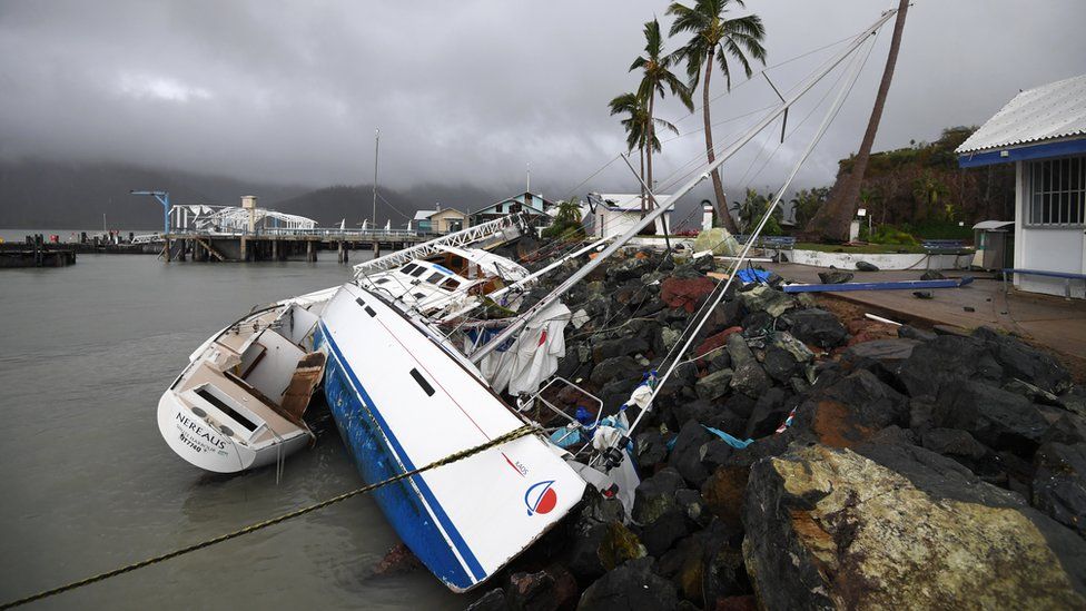 Pictures: The damage caused by Cyclone Debbie in Australia - BBC Newsround