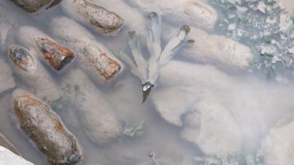 Tank shells uncovered on Kilve beach safely detonated - BBC News