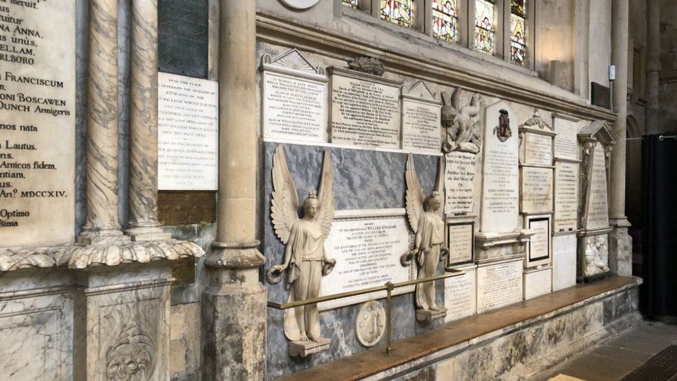 Website uncovering Bath Abbey's lost memorials launches - BBC News