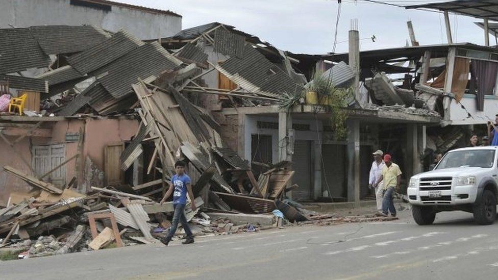 Ecuador earthquake: Death toll jumps as search continues - BBC News