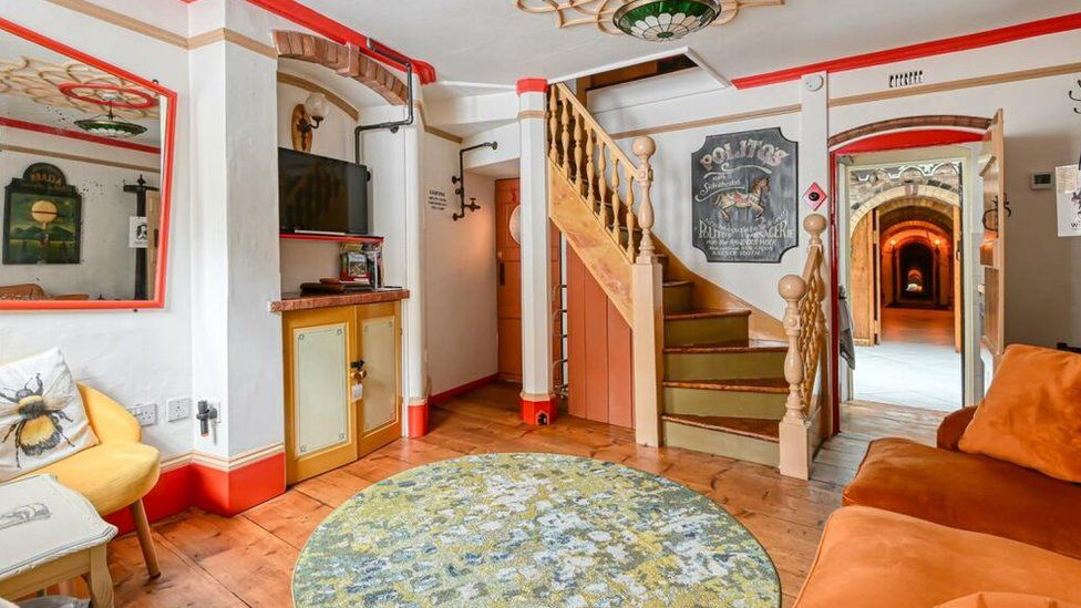 Terraced cottage with underground cave for sale for £300,000 - BBC News
