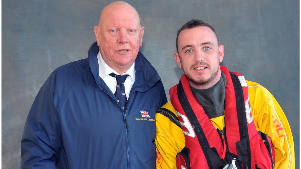 Blackpool RNLI thanks father and son for 53 years of saving lives at ...