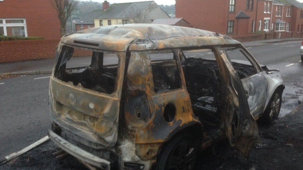 Londonderry, Bishop Street: Car destroyed after oxygen tank explodes ...