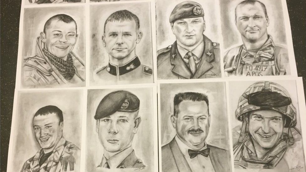Artist draws British service personnel killed in Iraq and Afghanistan ...