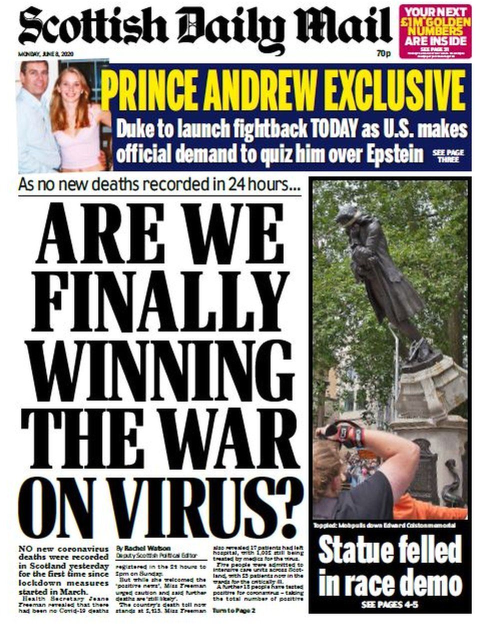 Scotland's papers: Scotland 'gets break' and quarantine 'won't work ...