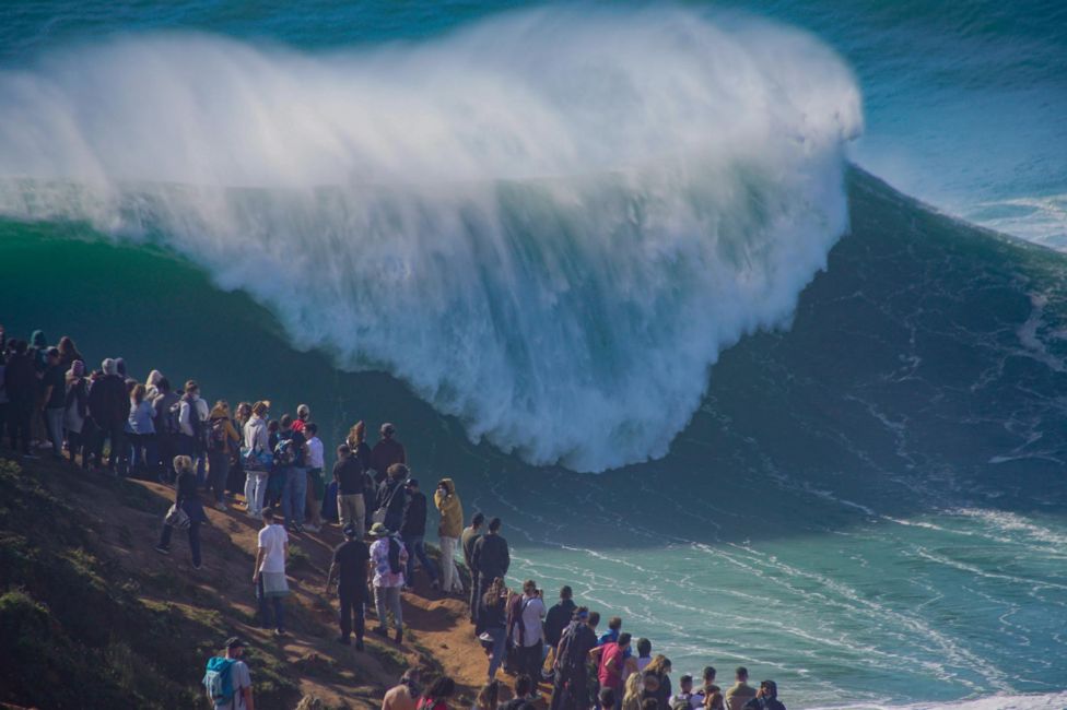 Tiree surfer Ben Larg prepares for Nazaré's big wave season - BBC News