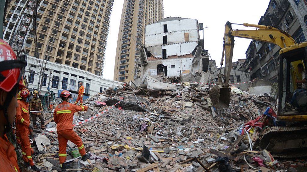 China building collapse kills at least 22 - BBC News