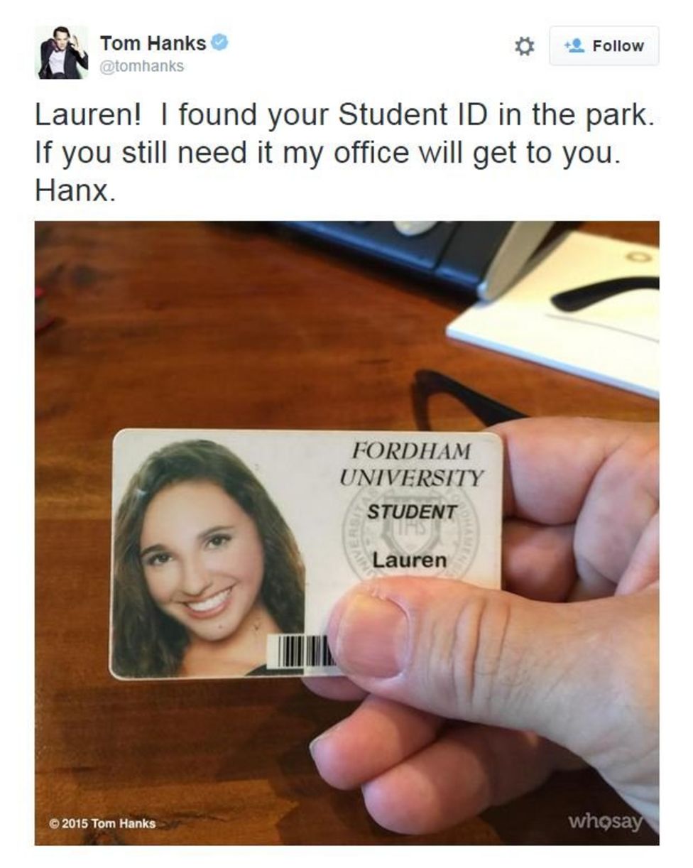 Tom Hanks finds lost ID card woman via tweet - BBC News