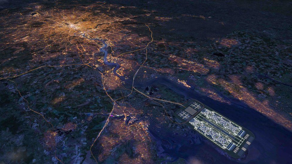 Boris Johnson refloats Thames Estuary airport plan - BBC News