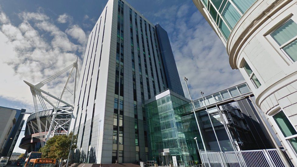 Electrical fire sees Cardiff high-rise building evacuated - BBC News