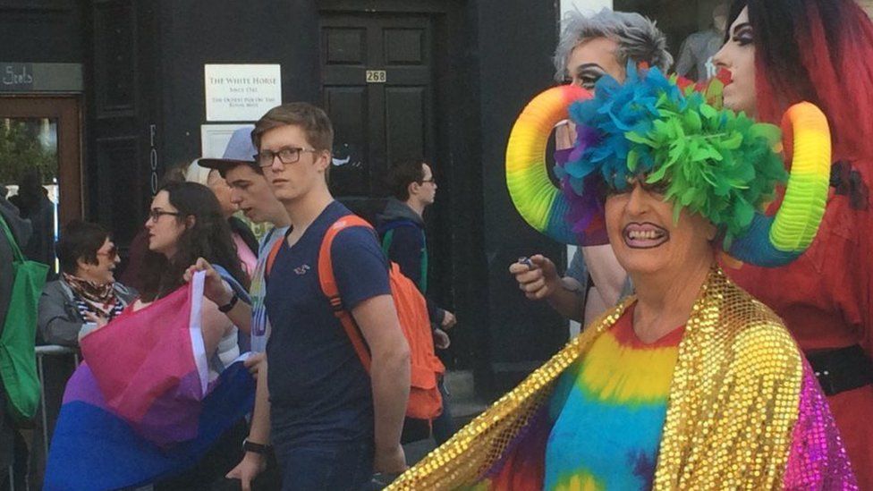 Crowds turn out for Pride Edinburgh - BBC News