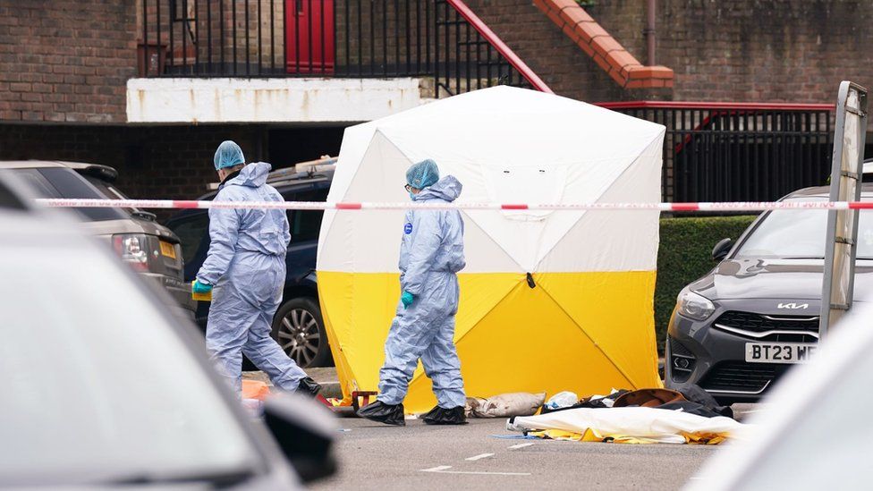 Crossbow stalker shot by police hit in neck and chest - inquest - BBC News
