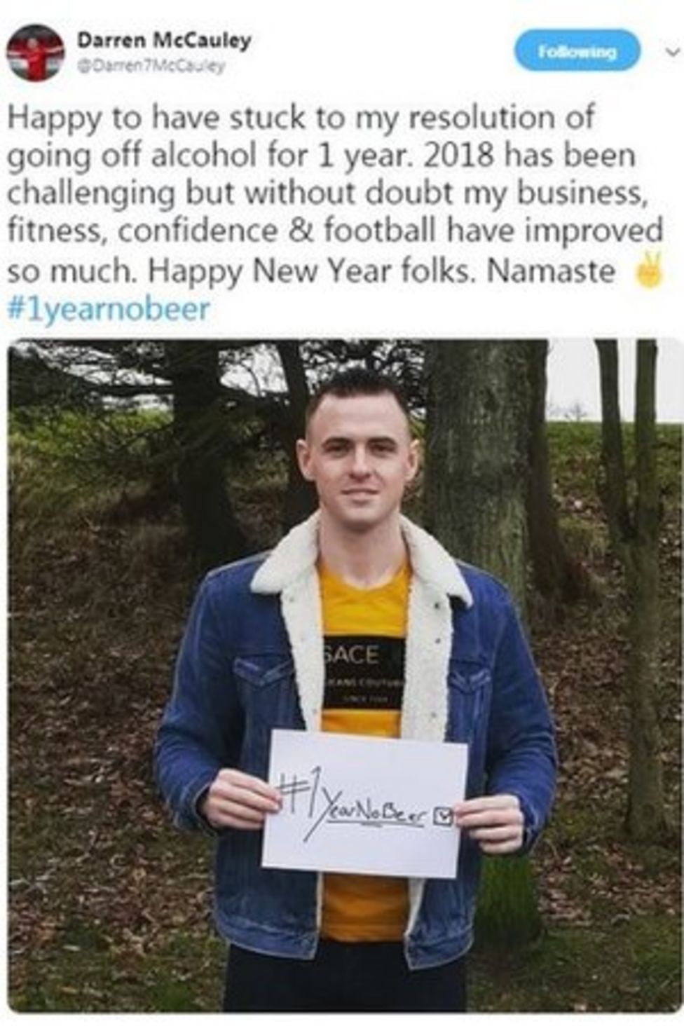 Yoga and being teetotal - McCauley challenges football's drinking taboo ...