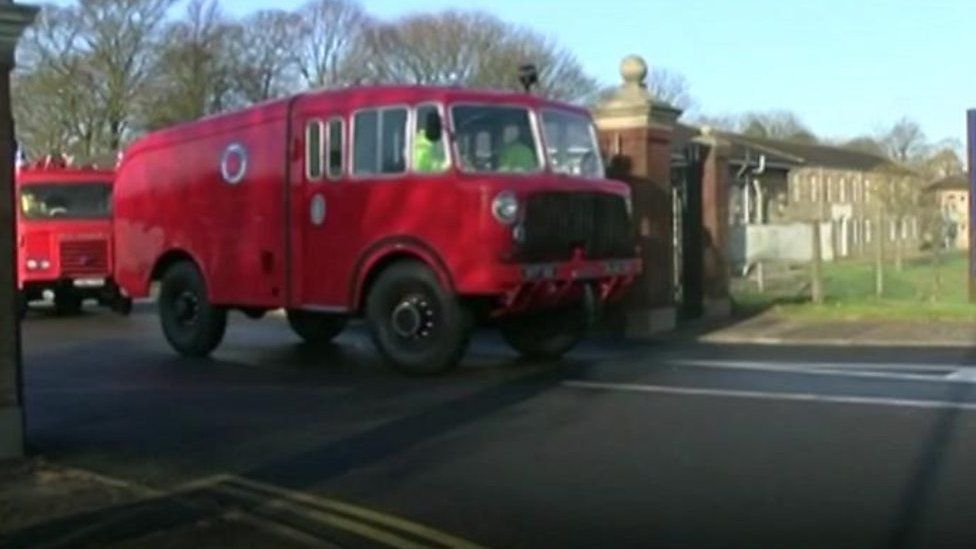 Firefighting museum vehicles moved out of RAF Scampton - BBC News