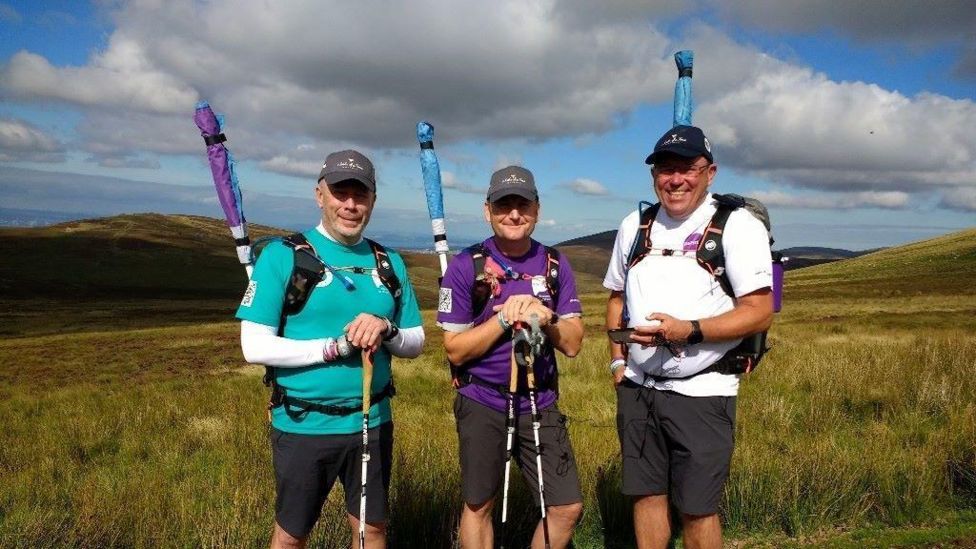 Three Dads Walking make final push into Norfolk - BBC News