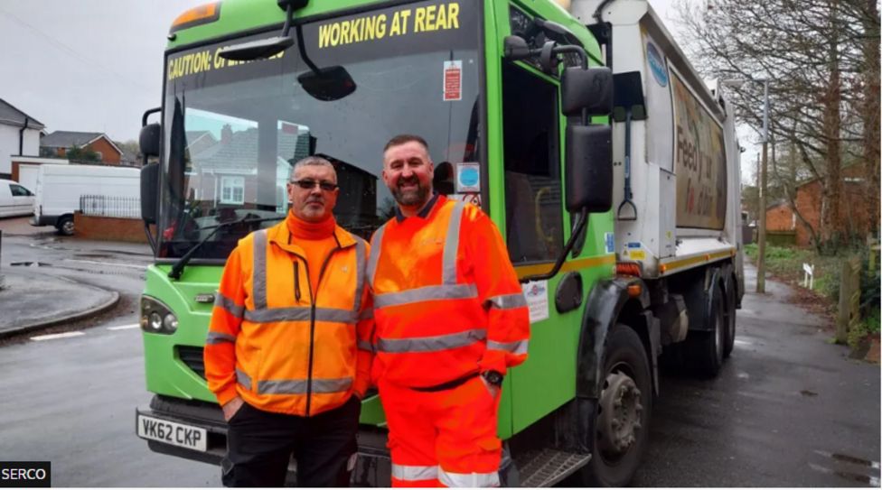 Tipton binmen overwhelmed by praise after flat fire rescue drama - BBC News