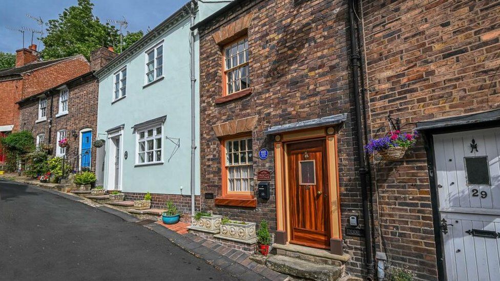 Terraced cottage with underground cave for sale for £300,000 - BBC News