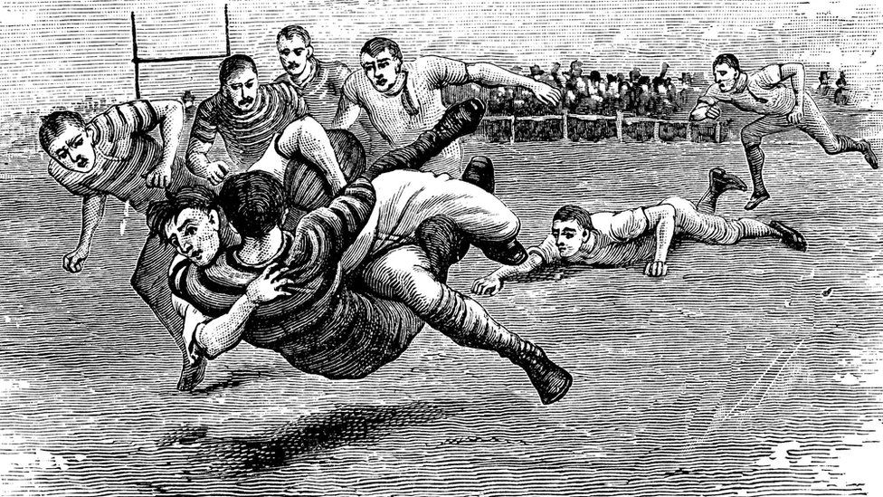 Pentref Caio yn dathlu'r 'gêm gyntaf o rygbi yng Nghymru' - BBC Cymru Fyw