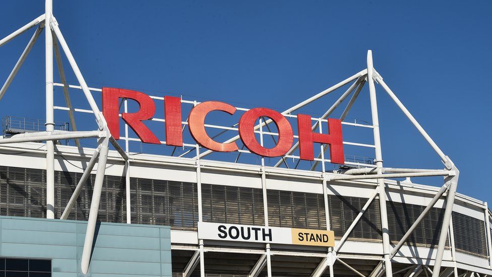 Iconic Ricoh sign's new Coventry home and new look - BBC News