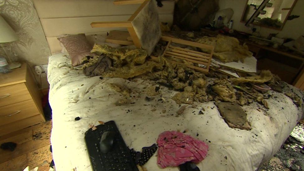 Sandiacre family unaware of lightning strike roof fire saved by ...