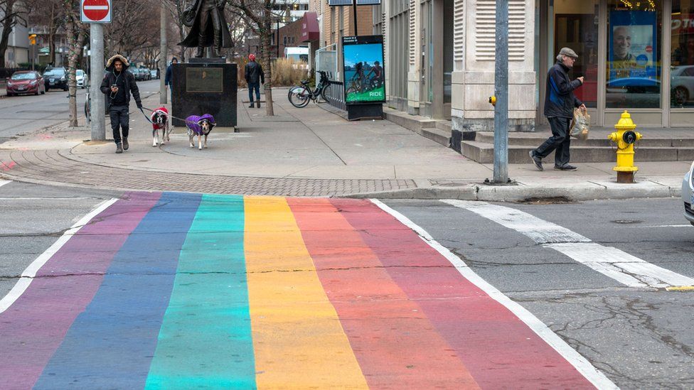 The UK's first rainbow crossing - BBC Newsround