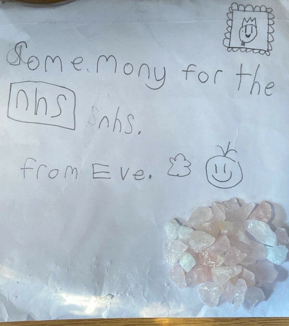 Girl donates her 'most valued possession' to NHS - BBC News