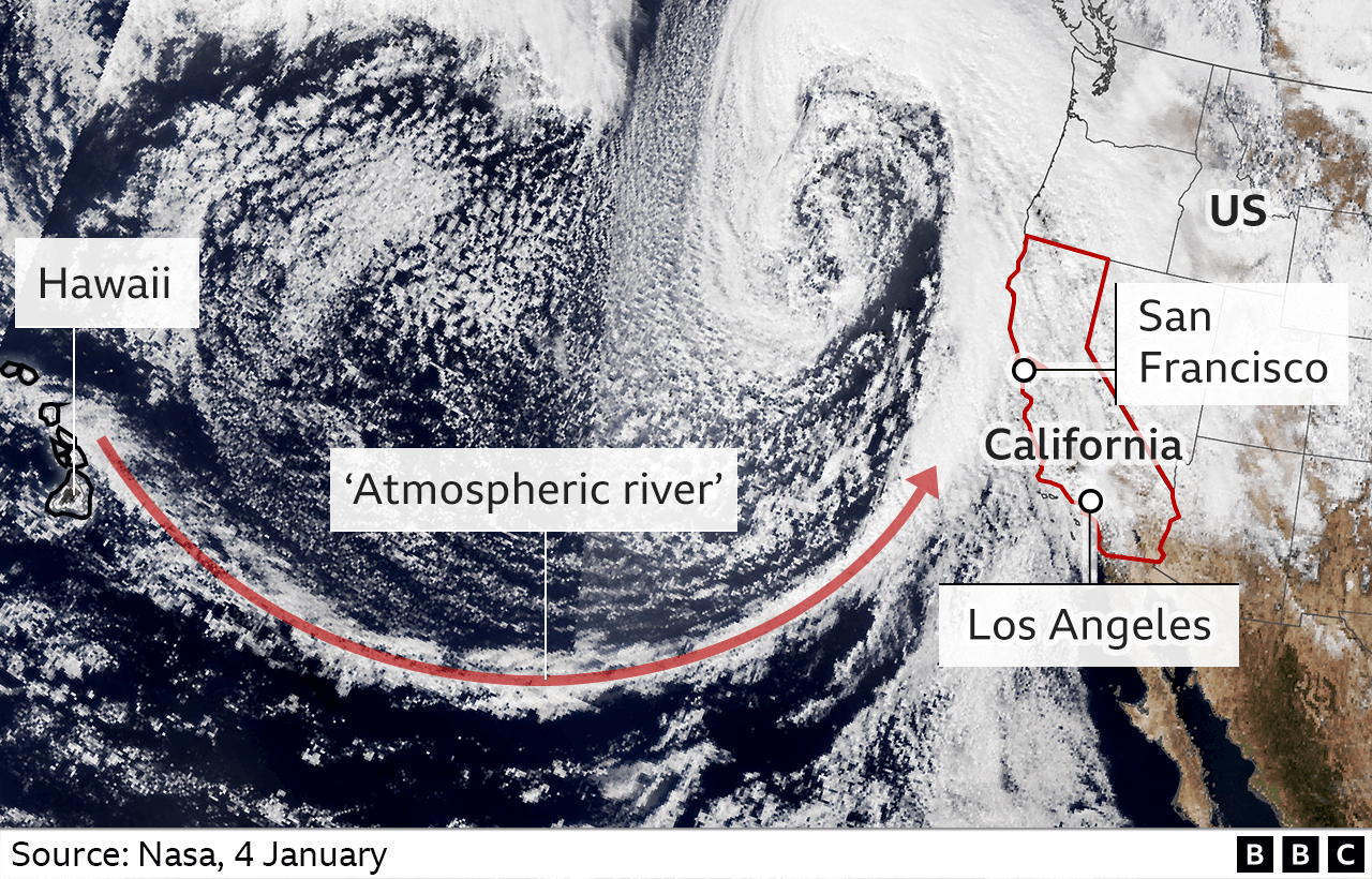 California’s devastating storm in maps and charts - BBC News