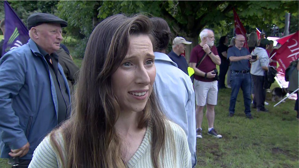 Coleraine: Rally held in protest at Causeway Hospital maternity ...