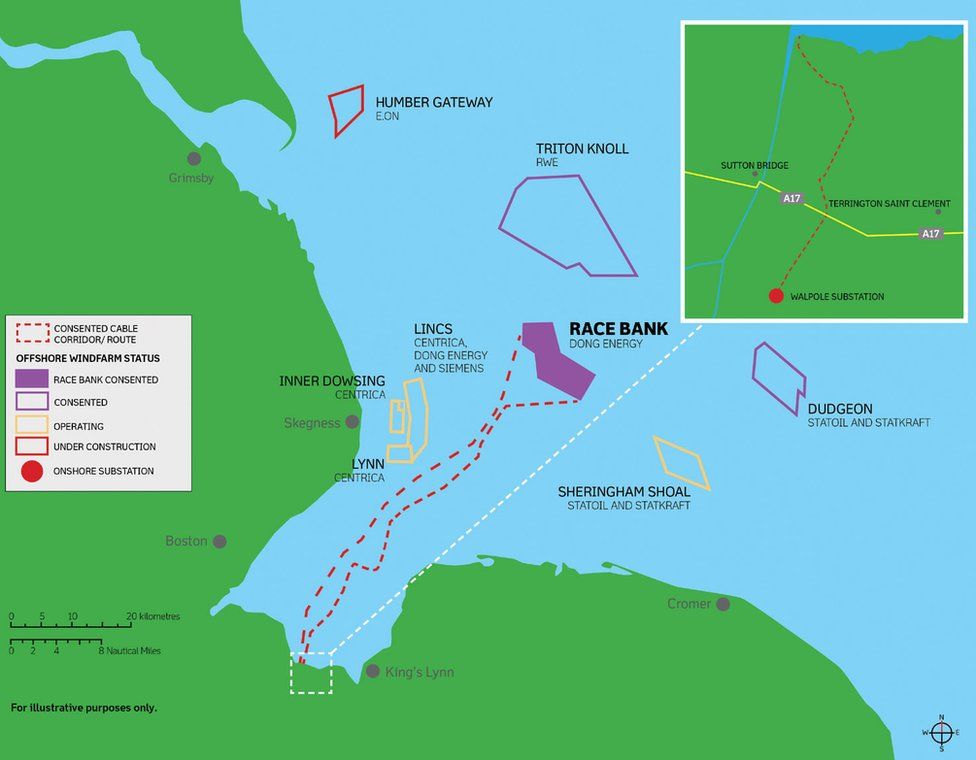 Norfolk Race Bank wind farm: Fishing fleet expect offshore ban 'until ...